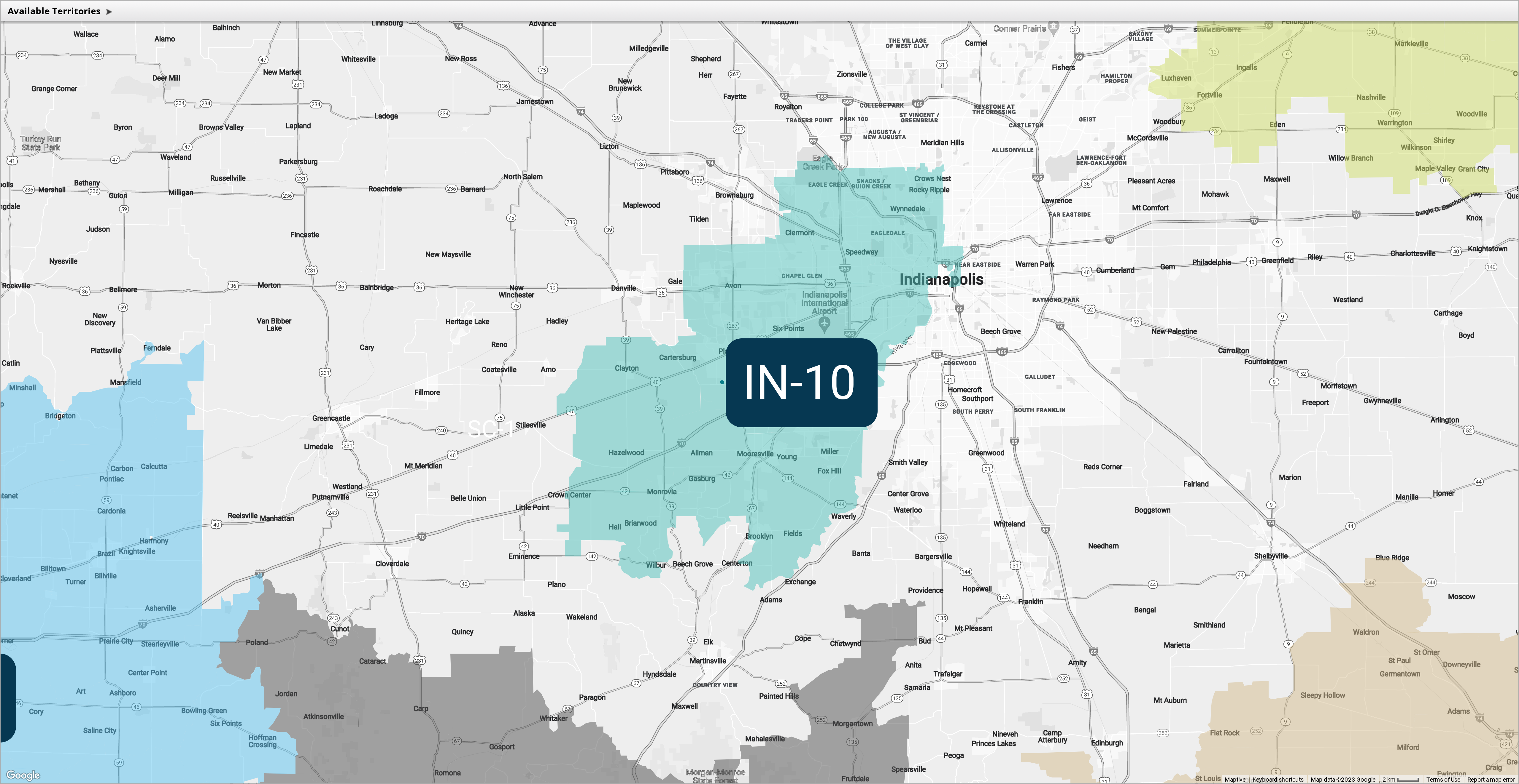 Indianapolis Indiana County Map
